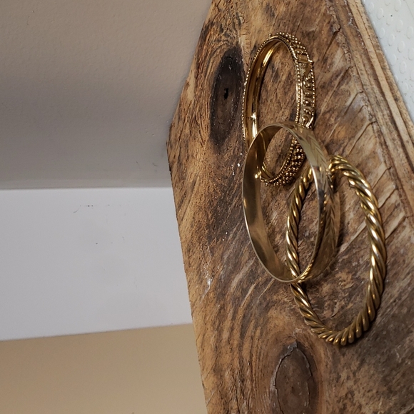 Zan*Art | Jewelry | Three Gold Bangles 2 2 Diameter | Poshmark